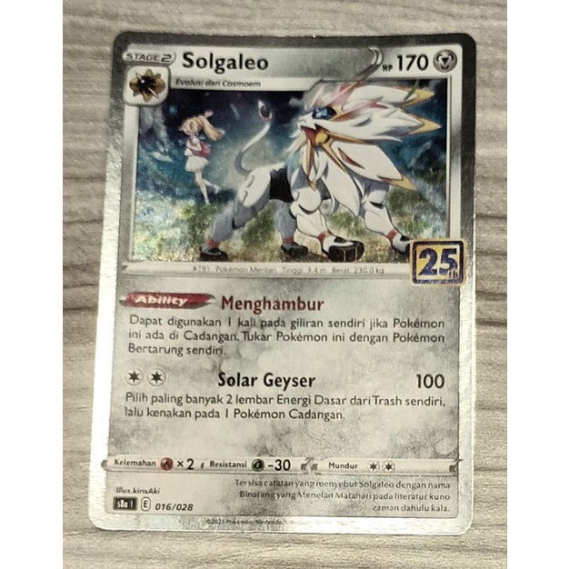 Jual Solgaleo 25th Card/ Kartu 25th Solgaleo !! • | Shopee Indonesia