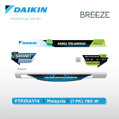Jual AC DAIKIN FTP25AV14 AC SPLIT 1 PK BREEZE STANDARD | Shopee Indonesia