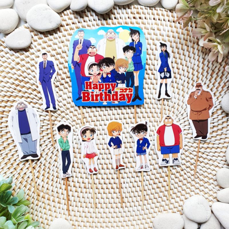 Jual hiasan kue ulang tahun cake topper satu set karakter Detectif ...