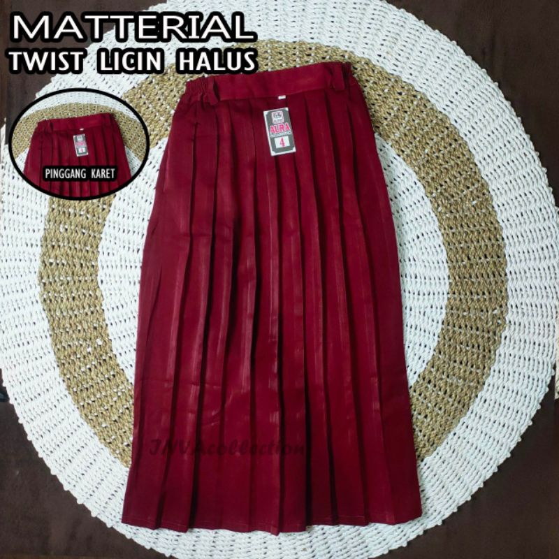 Jual INVA Rok panjang Merah model RA(rempel/lipit dari atas/full) Seragam sekolah SD | Shopee ...