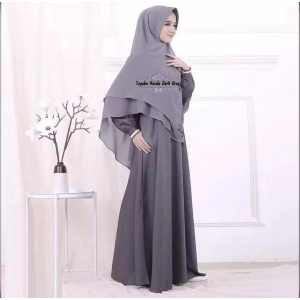 Jual Grosir Gamis Polos Hitam Bahan Adem Remaja Simple Elegan / Gamis ...