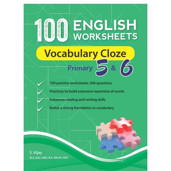 Jual 100 English Worksheets Primary 5 & 6 - Vocabulary Cloze | Shopee ...