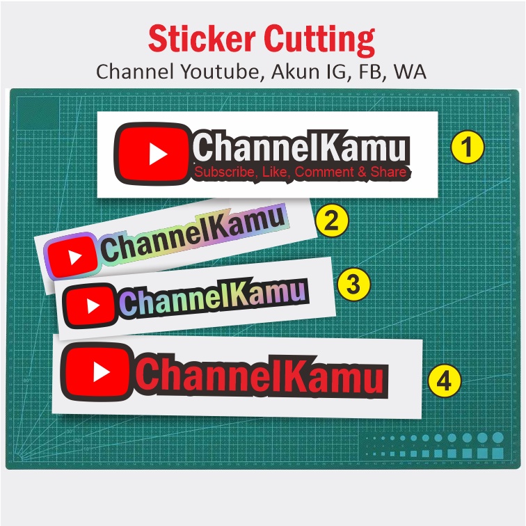 Jual Stiker Nama Channel Youtube, Stiker WA, Sticker Instagram, custome ...