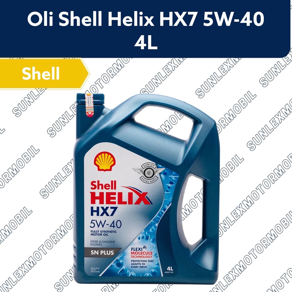 Jual PROMO OLI SHELL 4L OLI MESIN MOBIL SHELL HX7 BARCODE SHELL HELIX ...