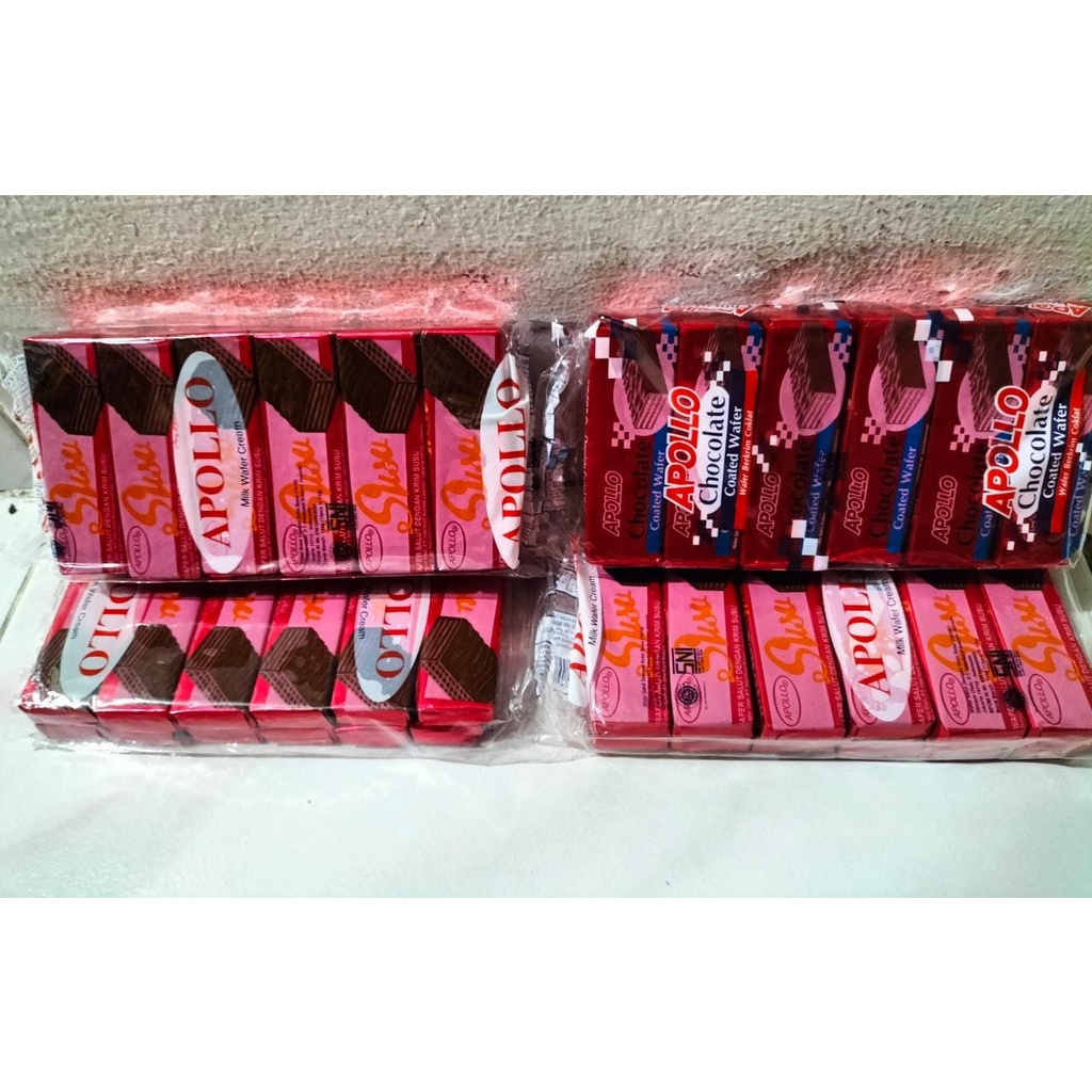 Jual Apollo Wafer/Apollo Milk Wafer Cream/Apollo Chocolate Coated Wafer ...