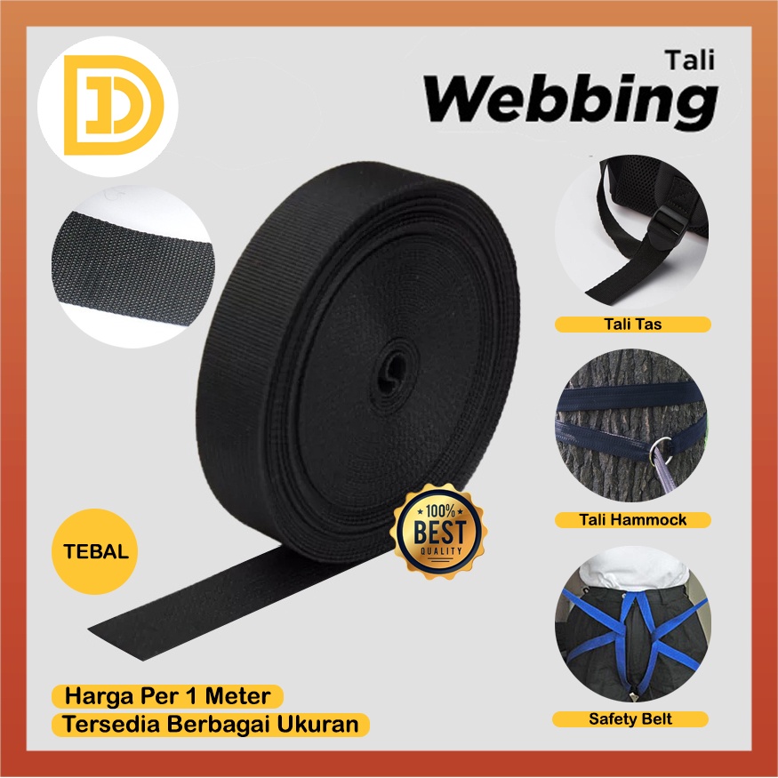 Jual Tali Webbing Tas Tebal Webbing Tabular Tubular Tali Hammock Tali ...