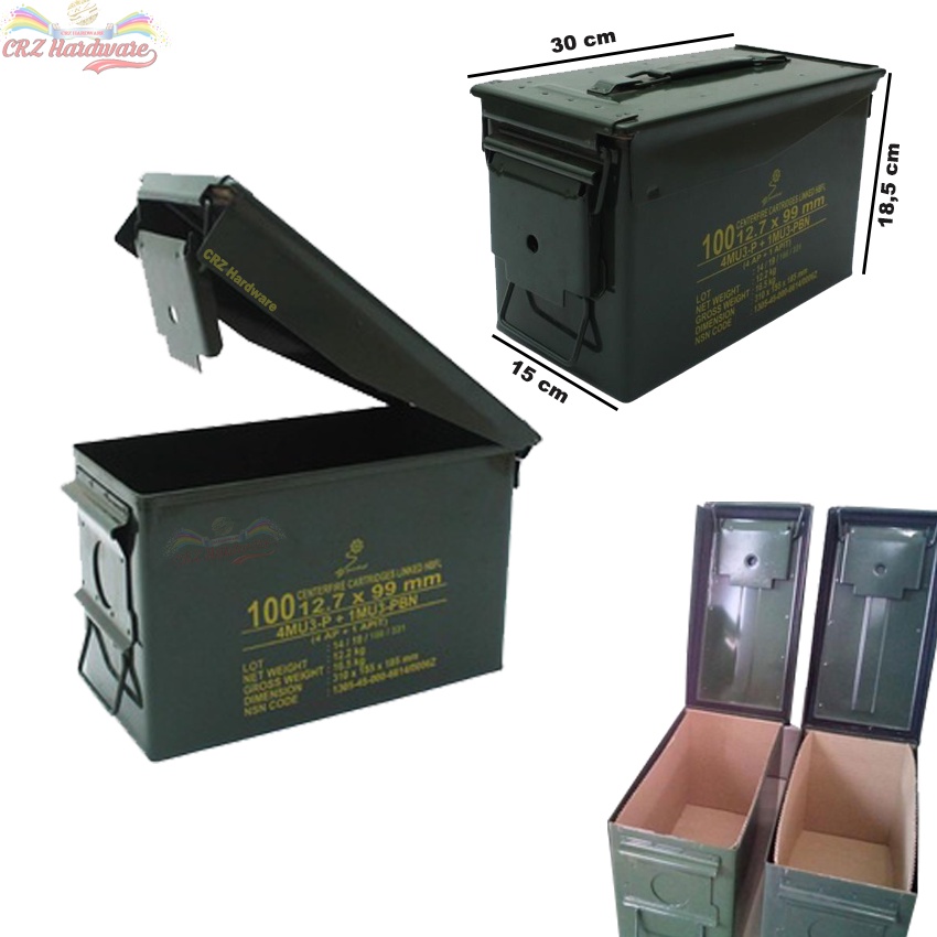 Jual Kotak Perkakas Kotak Peluru Pindad Toolbox Besi Multifungsi ...