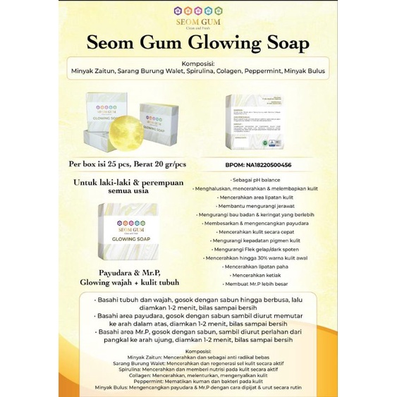 Jual BROSUR SEOMGUM BIMI 50 / 100 lembar Glowing Feminine soap | Shopee ...