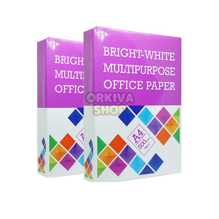 Jual BRIGHT-WHITE MULTIPURPOSE OFFICEPAPER / Kertas HVS A4 BMO 75gr (1 ...