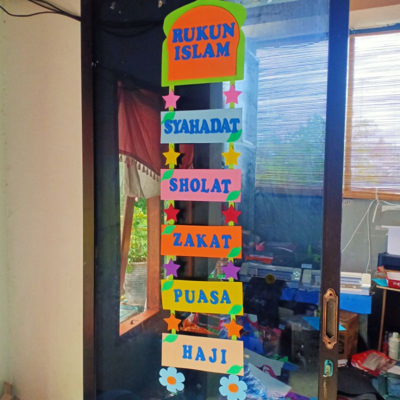 Jual Rukun Islam Hiasan Dinding Sekolah (120x27 cm) Dekorasi kelas TK ...