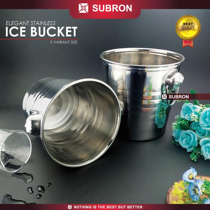 Jual SUBRON Ice Bucket 7 Liter Ember Es Batu Wine Stainless Steel Tebal ...