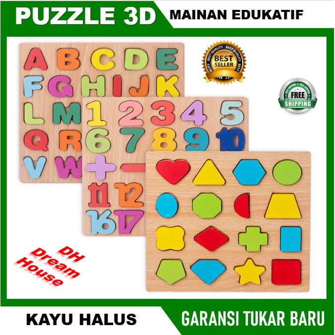 Jual [PUZZLE MURAH] Chunky Puzzle Anak Puzzle Kayu Puzzle 3D Mainan ...