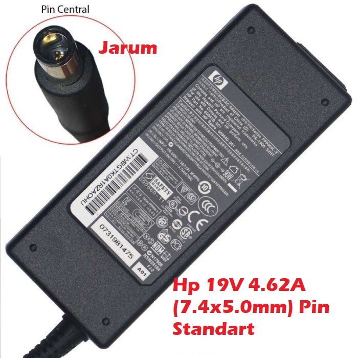 Jual KJ ORIGINAL ADAPTOR HP 19V 4.62A/4.74A PIN (7.4x5.0) PC HP AIO ...