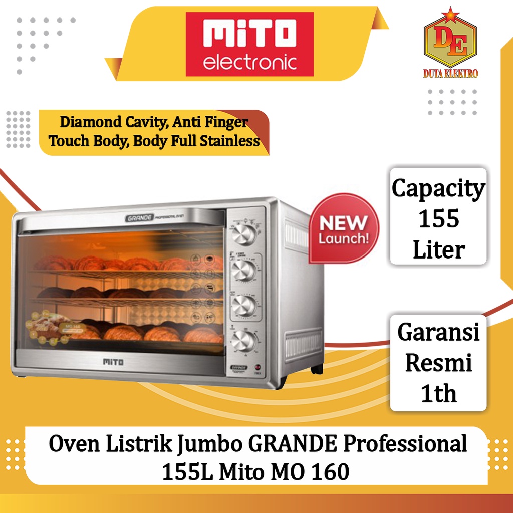 Jual Oven Listrik 155 Liter Mito MO 160 Jumbo GRANDE Professional ...