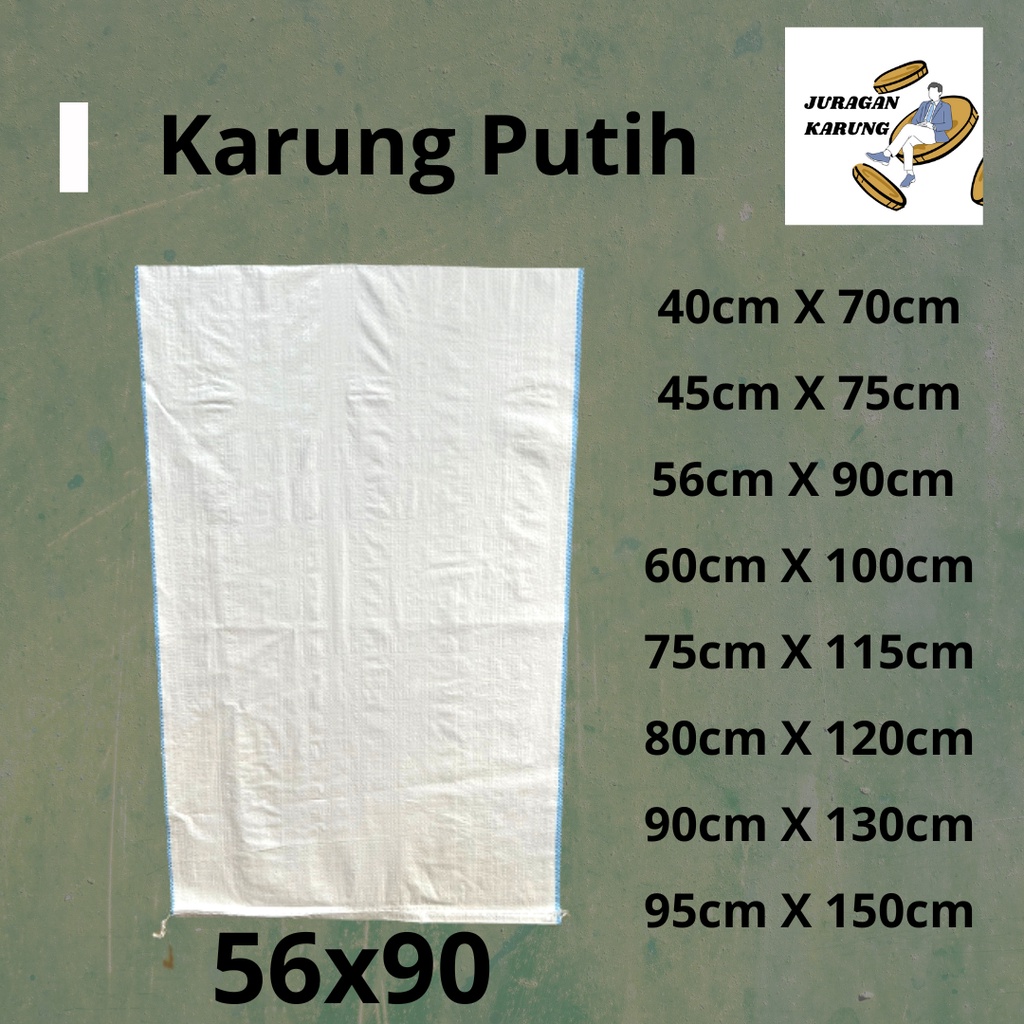 Jual Karung Putih Premium 56x90 List Biru Karung Beras 56cm X 90cm List ...