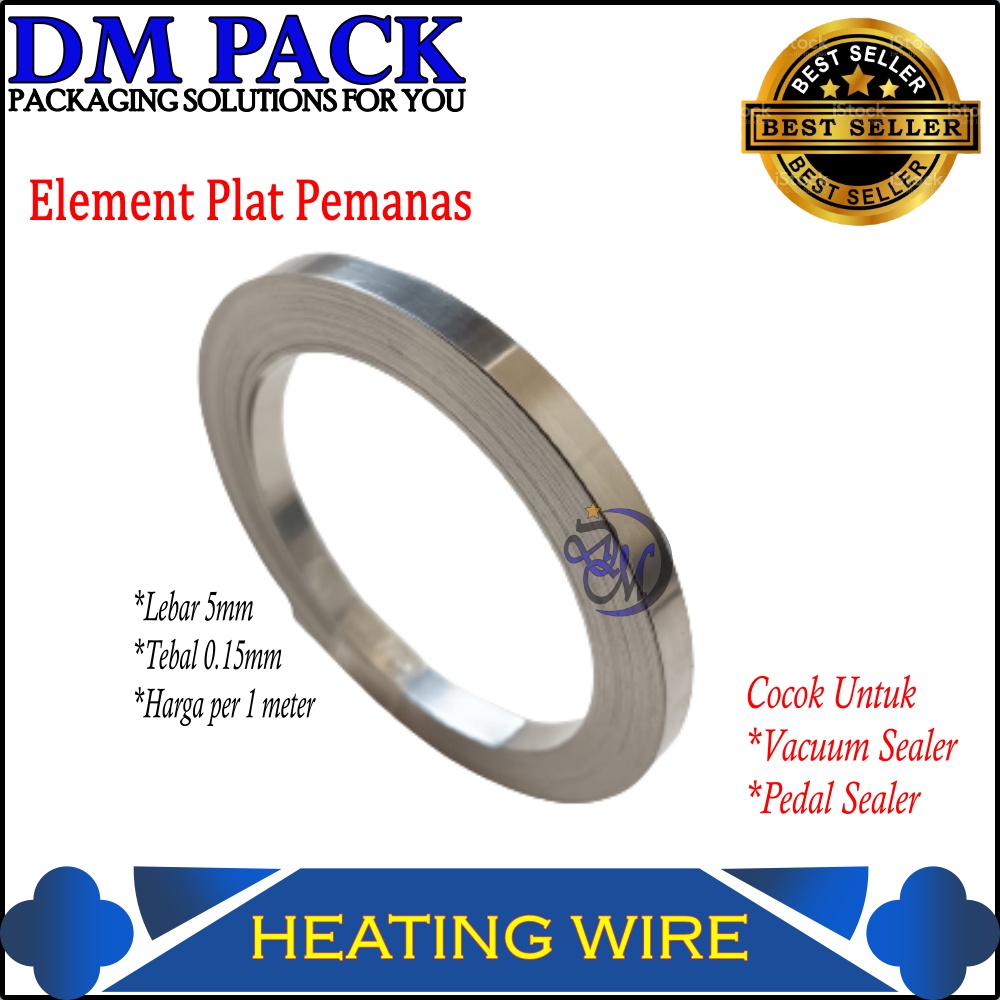 Jual Element Plat Pemanas Meteran Heating Wire 5mm X 100cm Pedal Vacuum ...
