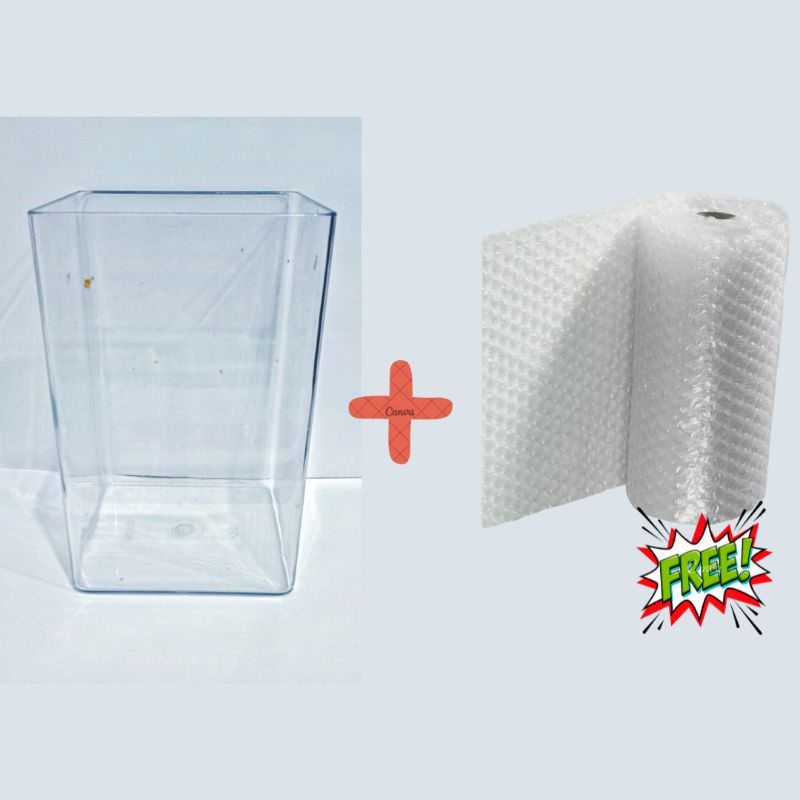 Jual Aquarium Kotak Polos 10 cm x 10cm x 17 cm ( P X L X T ) | Shopee ...