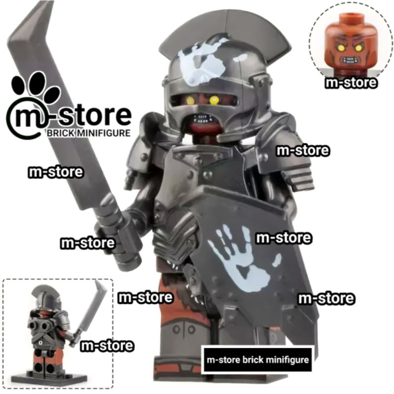 Jual brick lord of the rings LOTR uruk hai scimitar sword mini toy ...