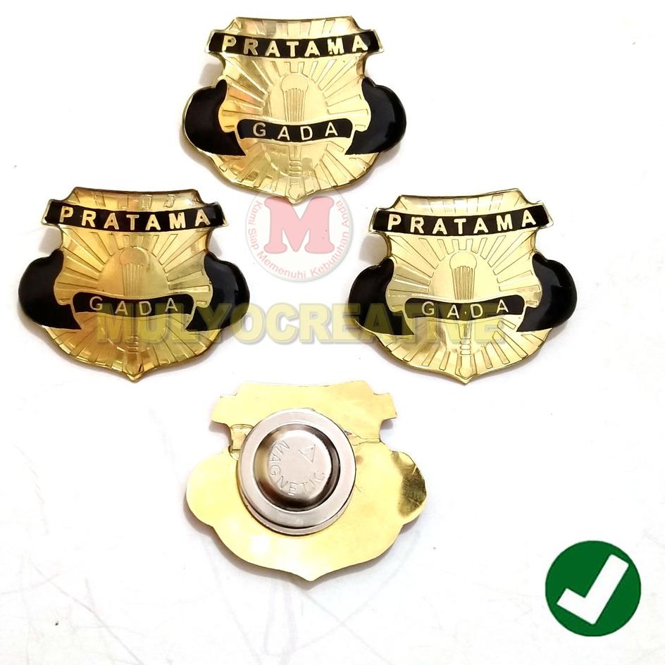 Jual Super Quality Pin Gada Pratama Satpam Magnet Lencana Logo Gada ...