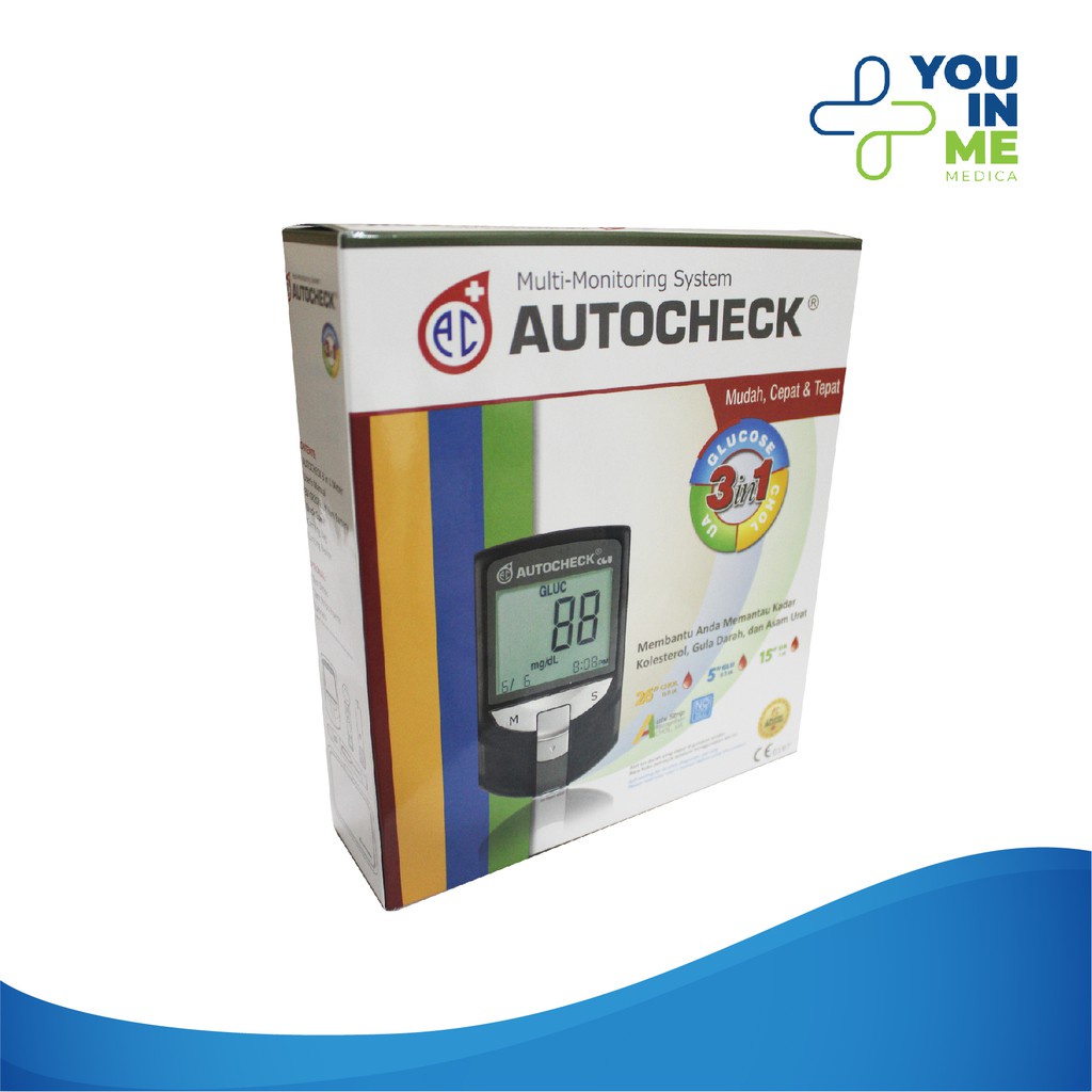 Jual Multi Monitoring System AUTOCHECK 3 In 1 Gula Kolesterol Asam Urat ...