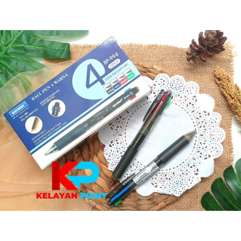 Jual PULPEN 4 WARNA WEIYADA BP-994 SATUAN | Shopee Indonesia