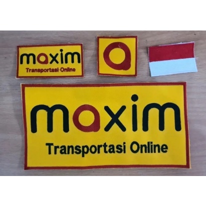 Jual Emblem Maxim Paket Lengkap Logo Maxim Bordir Komputer | Shopee ...