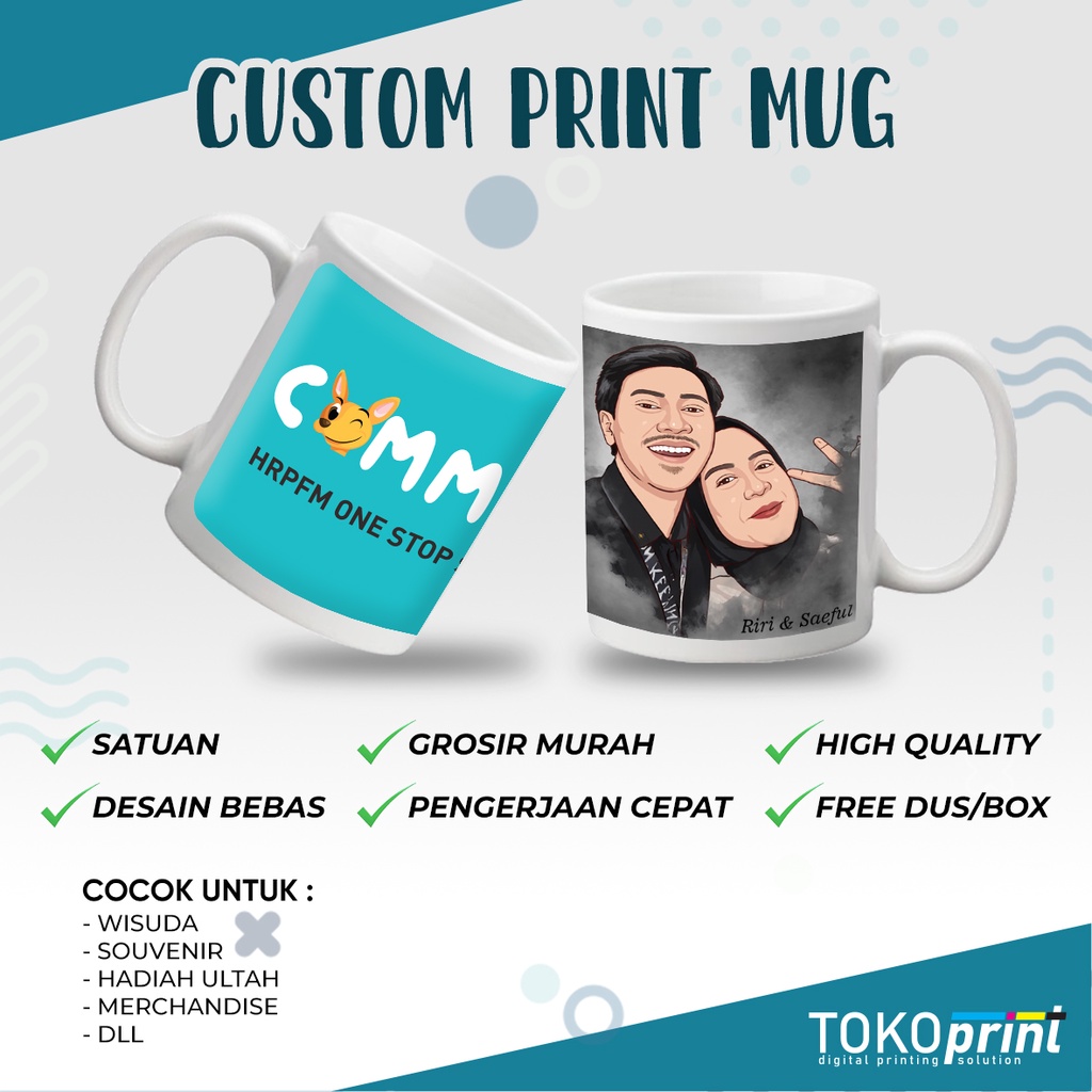 Jual MUG GELAS CUSTOM DESIGN / GAMBAR BISA REQUEST GELAS BERSTANDAR SNI ...