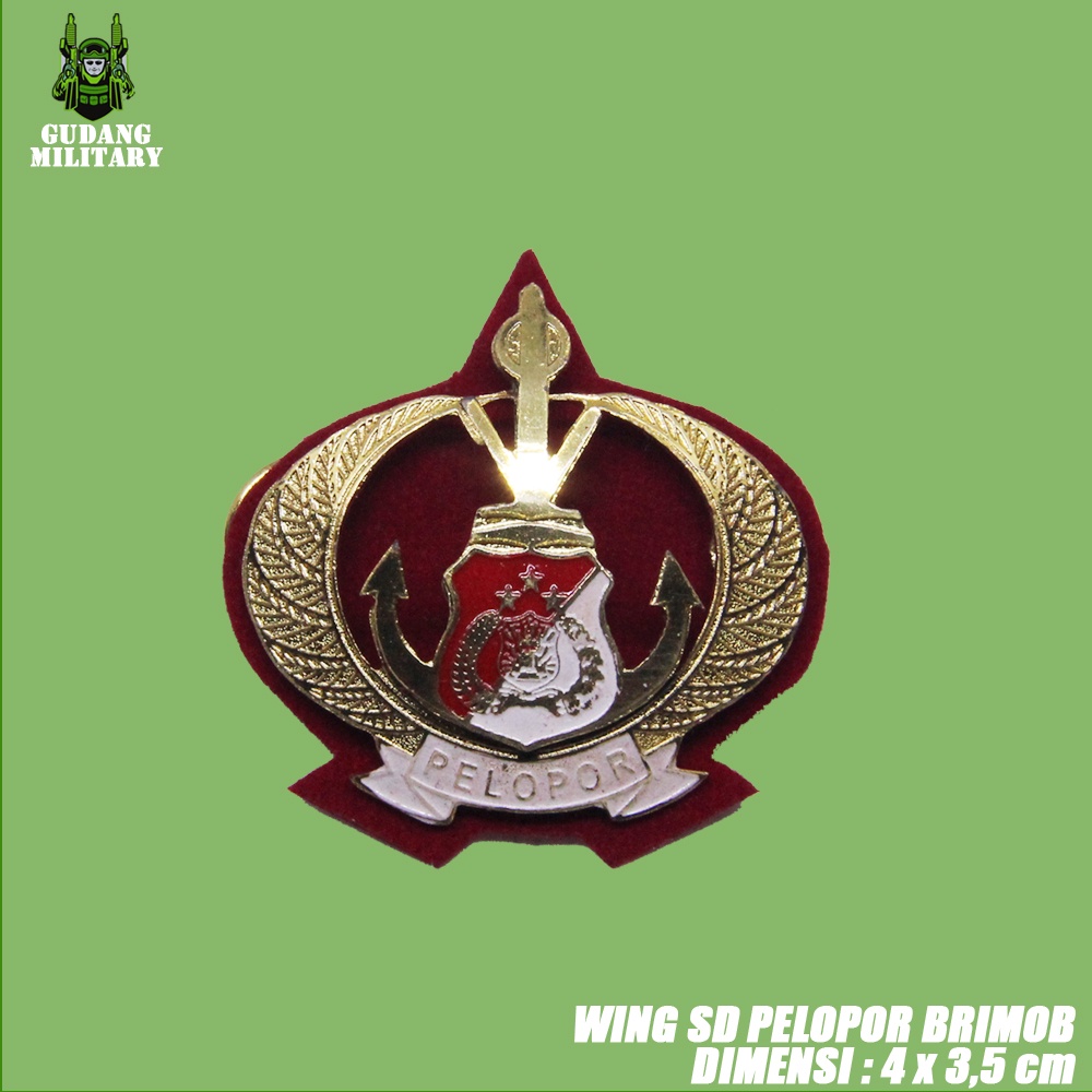 Jual Aksesoris Brevet Perwira Keren - Wing SD Pelopor Brimob | Shopee ...