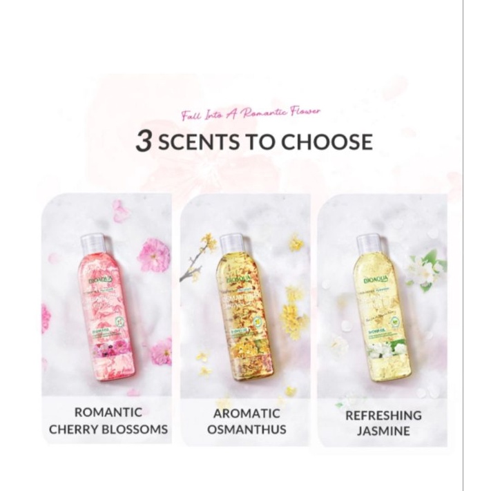 Jual BIOAQUA Shower Gel Body Wash Cherry Blossom / Osmanthus / Jasmine Sabun Cair 250ml | Shopee ...