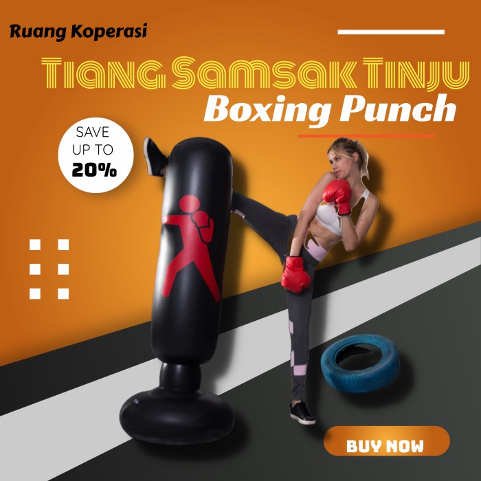 Jual Sam Jusenda Standing Punching Bag Tiang Samsak Berdiri Inflatable 1.6M | Shopee Indonesia