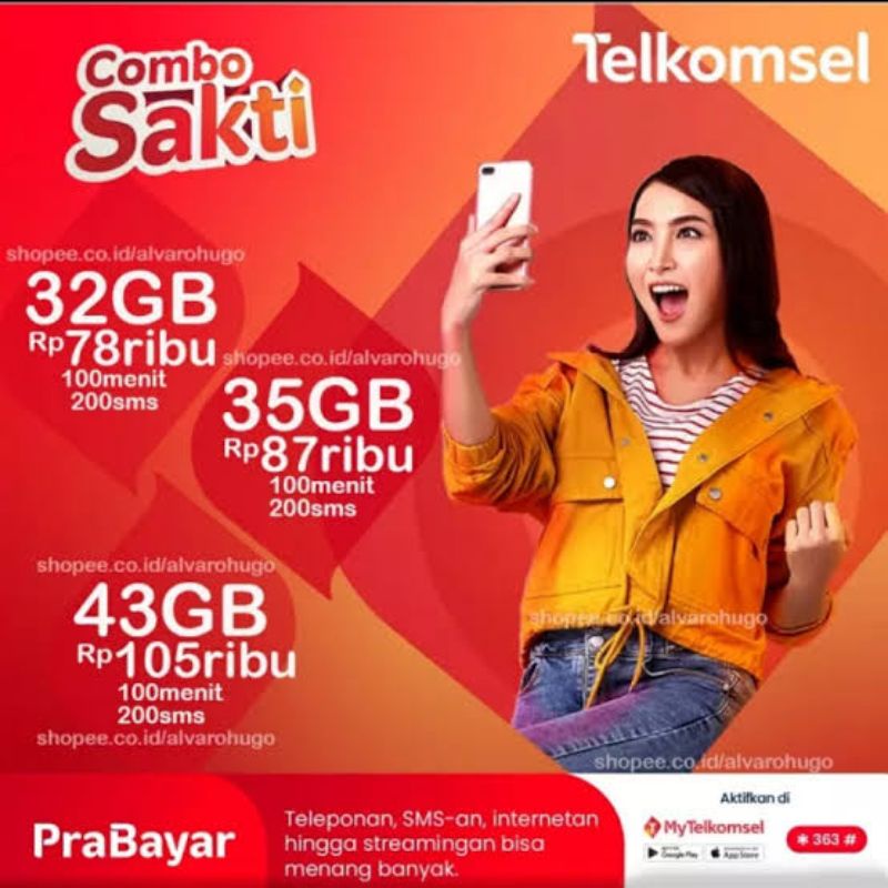 Jual kartu perdana telkomsel combo sakti kuota murah nasional sinyal 3G 4G | Shopee Indonesia