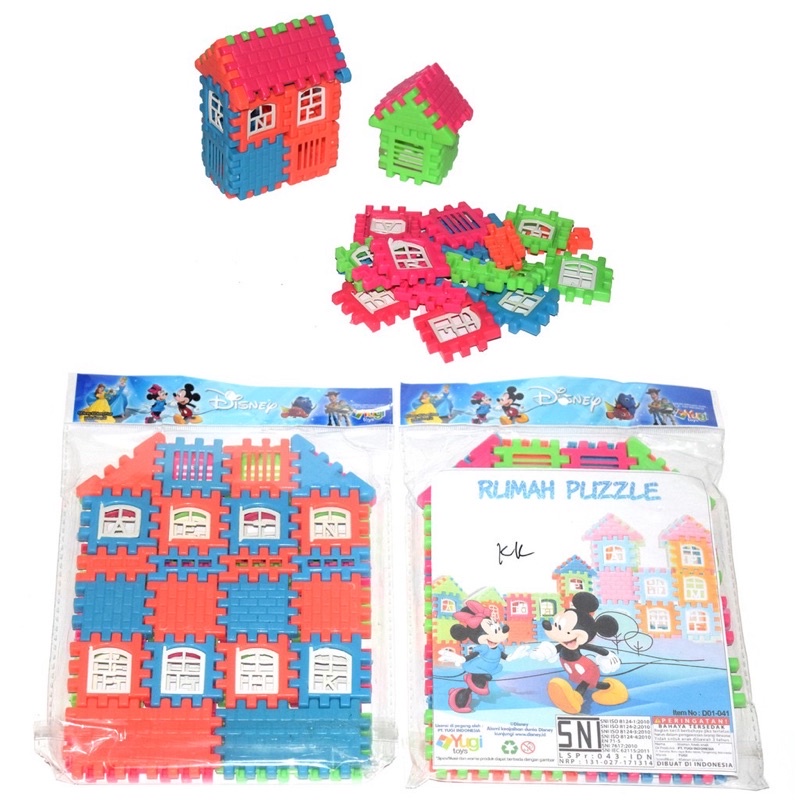 Jual JC Mainan Edukasi Puzzle Rumah Kubus Funny Block Blok Rumah ...