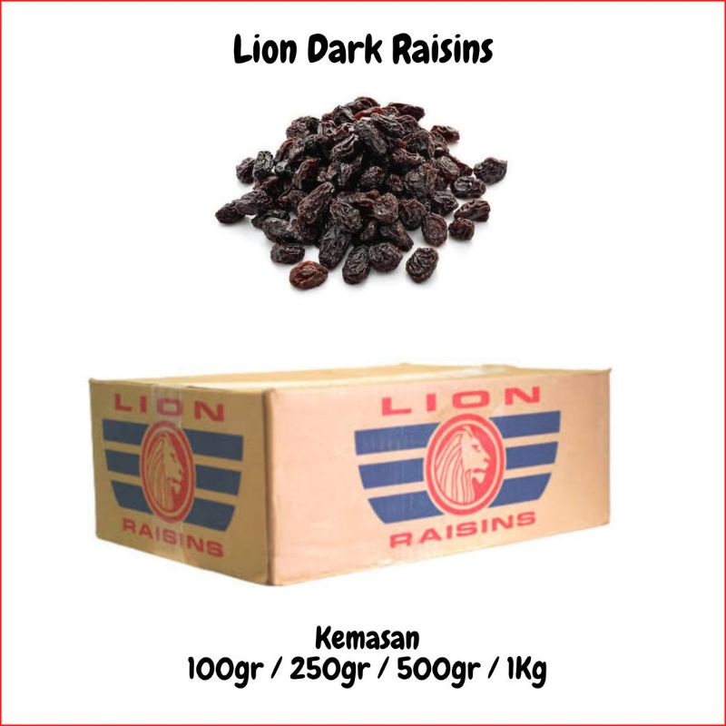 Jual Kismis Hitam Lion Dark Raisin 1 Kg | Shopee Indonesia