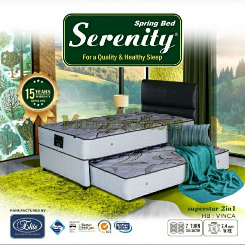 Jual KASUR MATRAS SPRING BED ELITE SERENITY 2 IN 1 SUPERSTAR | Shopee ...