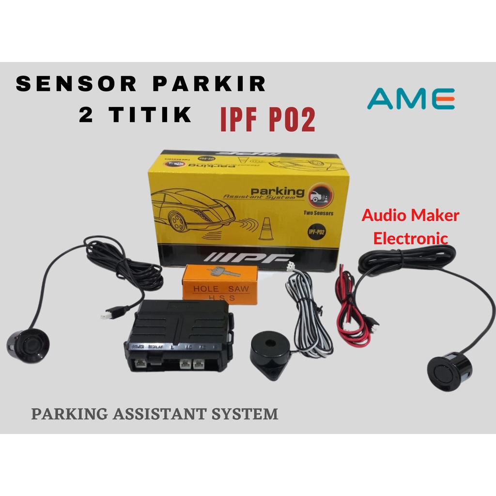 Jual Sensors Parkir IPF 2 titik display IPF P02 sensor mundur suara ...