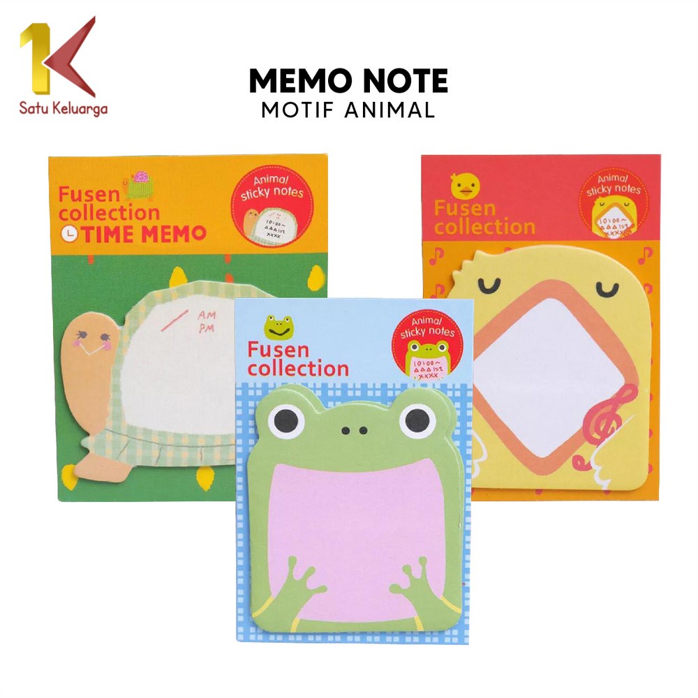 Jual Satu Keluarga Sticky Notes Motif Binatang A3 Catatan Memo Tempelan ...