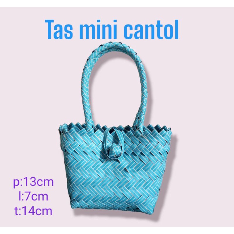 Jual Tas anyaman plastik/TAS ANYAMAN MINI CANTOL/tas belanja/tas ...