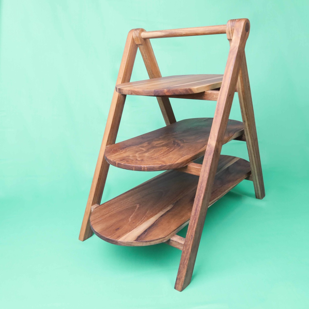 Jual Rak Kue Susun Tingkat / Cake Stand Kayu Jati / Cake Display (MCR ...
