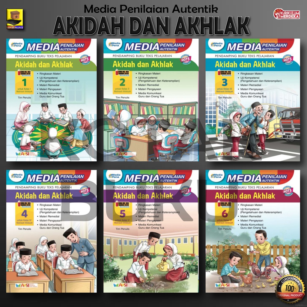 Jual Buku Media Penilaian Autentik Akidah Akhlak Kelas 1 2 3 4 5 6 / KMA 183 / Akidah Akhlak SD ...