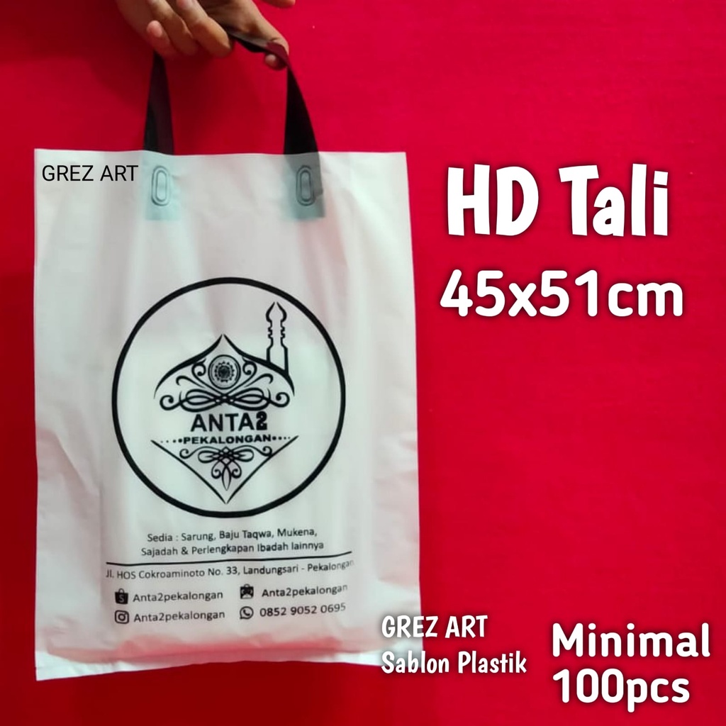 Jual Plastik Sablon HD TALI, 45x51 Shopping Bag Soft Handle, FREE ...