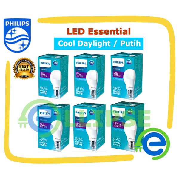 Jual Lampu Philips Led Essential 3W 5W 7W 9W 11W 13W Putih | Shopee Indonesia