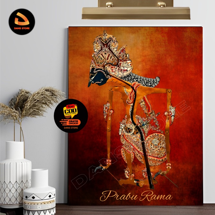 Jual Poster Wayang Kulit Prabu Rama Hiasan Dinding Bahan Art Carton dan ...