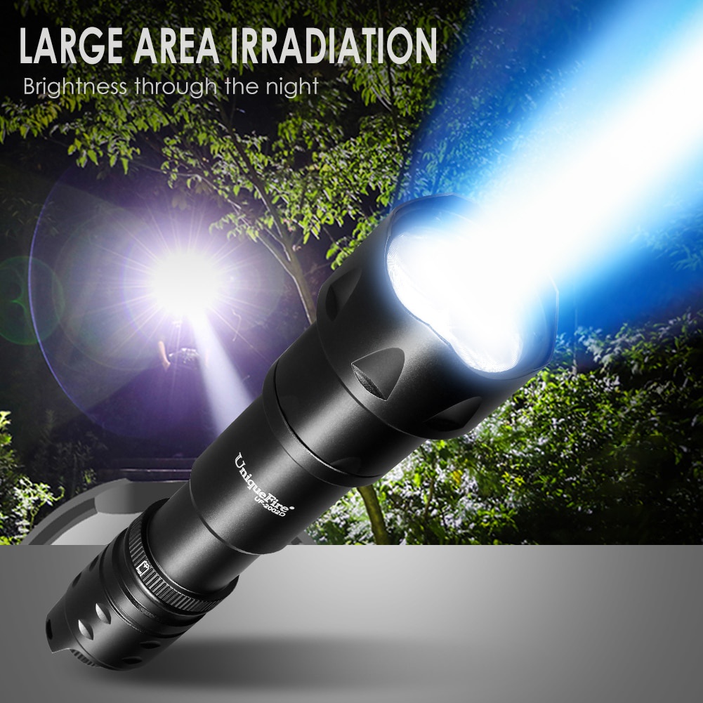 Jual PREORDER UniqueFire 2002D Fresnel Lens T6 LED Tactical Flashlight ...