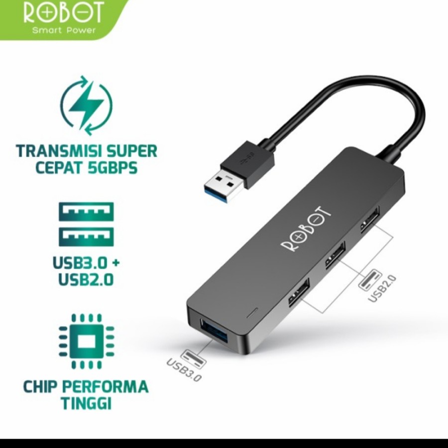 Jual Robot USB HUB H160 4-Port Usb 2.0 & Usb 3.0 High Speed 5Gbps ...