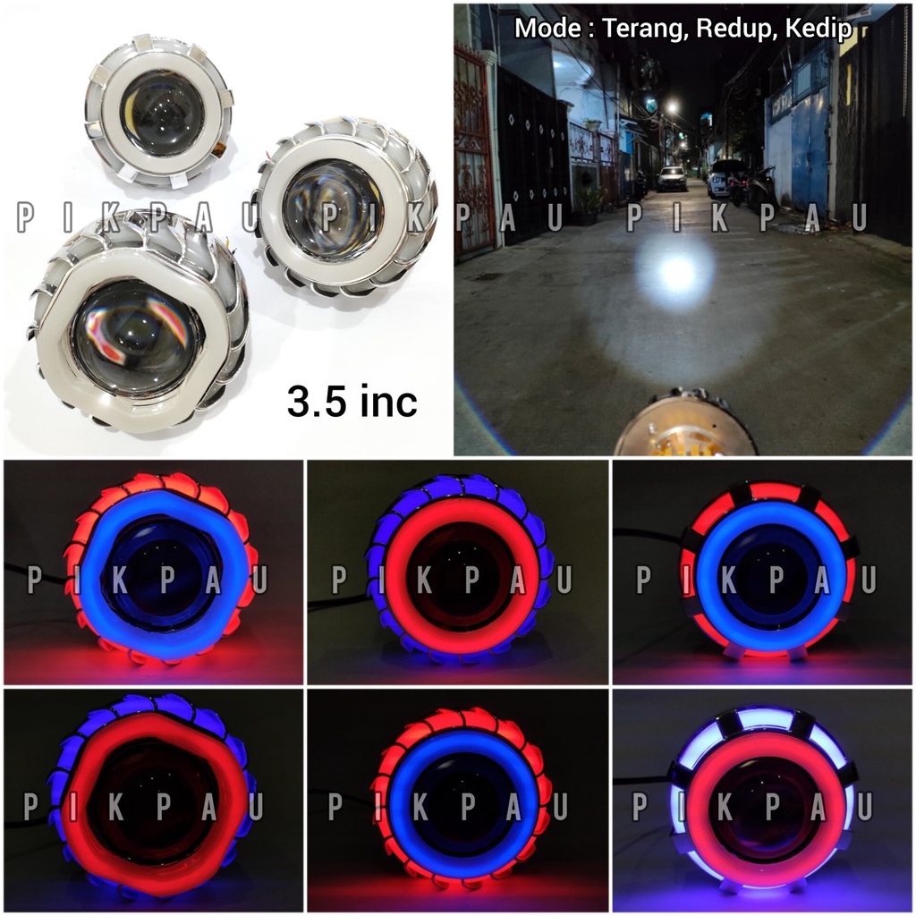 Jual Lampu Utama Projie LED 3.5inc AE DE Running Bentuk Bulat Kipas ...