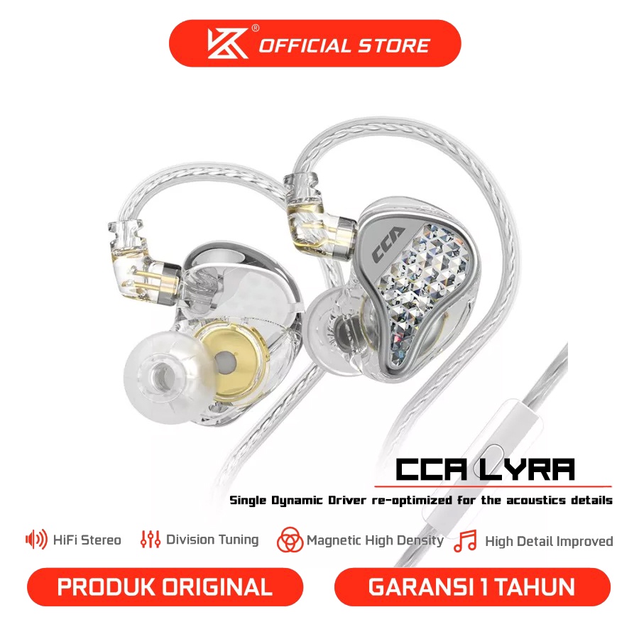 Jual CCA LYRA with Mic In Ear Monitor Earphone Diamond Unik Design | Shopee Indonesia