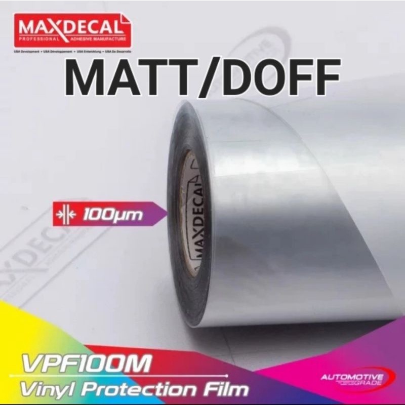 Jual DOFF Sticker Maxdecal Vpf100M Vpf Clear MATT / DOFF 127cm Meteran ...