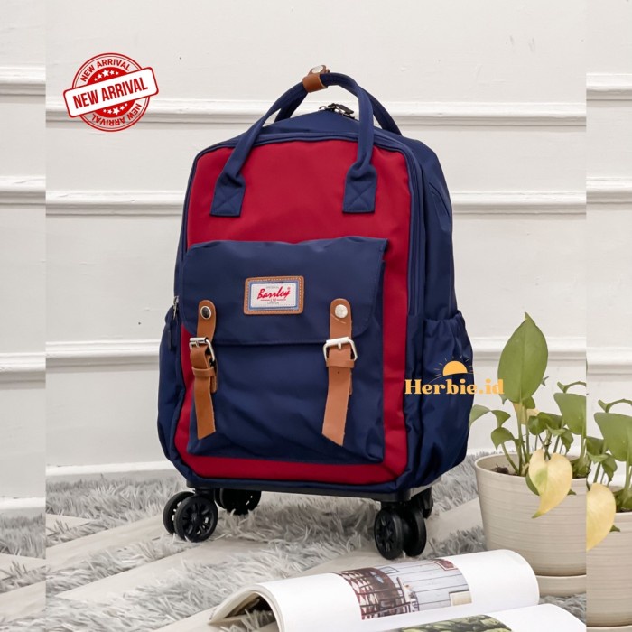 Jual TAS RANSEL TROLLEY BARLEY TRAVEL BAG KUALITAS IMPORT TROLI RODA 4 ...