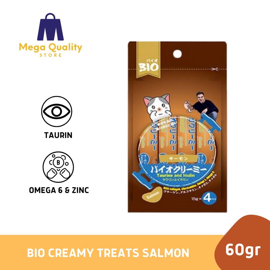 Jual BIO Creamy Treats Cat Snack Salmon 60gr | Shopee Indonesia