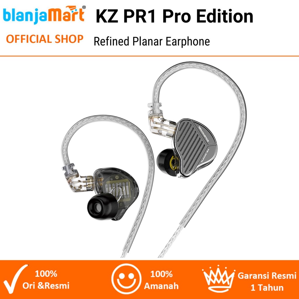 Jual KZ PR1 PRO Planar Metal In Ear Earphone with Mic | Shopee Indonesia